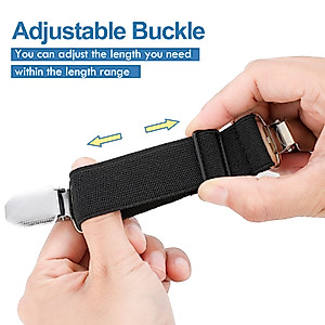 Eurzom 6 Pcs Pant Waist Tightener Waist Cinch Clip Belt Adjustable Elastic Pant Clip Women Men(Black, Brown, Dark Brown)