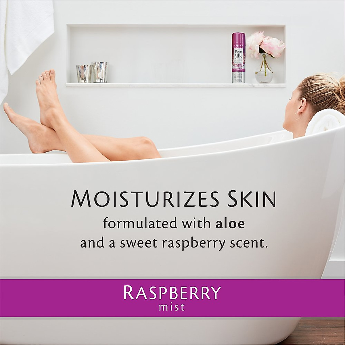 Pure Silk Spa Therapy Shave Cream for Women, Raspberry Mist, 7.25 Oz