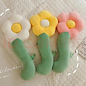 Lovely Sunflower Body Pillow - 51 Inch Long， Machine Washable，The Perfect Body Pillow for Side Sleepers and Pregnant Women， Ideal Decorative Ornament (Yellow)