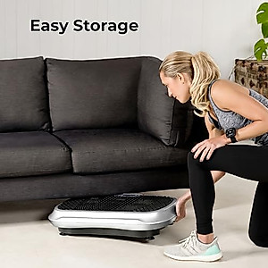 LifePro Vibration Plate Exercise Machine - Whole Body Workout Vibration Fitness Platform w/ Loop Bands - Home Training Equipment for Weight Loss & Toning - Remote, Balance Straps, Videos & Manual