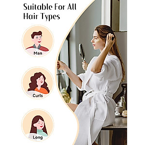 HEETA Hair Scalp Massager Brush, Updated Hair Shampoo Brush, Wet & Dry Scalp Exfoliator with Soft Silicone Bristles, Head Massager Washing Hair Care Tool for Women Men Kid for All Hair Types (Black)