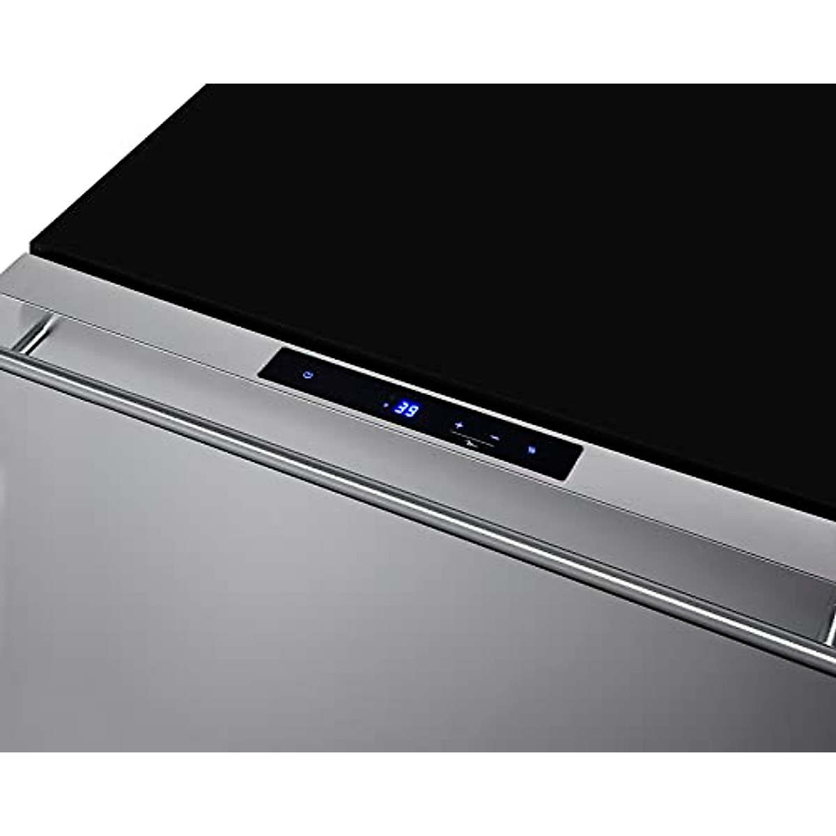 Summit Appliance SDR241OS Built-In 24" Wide Drawer Refrigerator, 2 cu.ft Capacity, Temperature Alarm, Weatherproof Design, Frost-free Operation, LED Lighting, Digital Thermostat, Open Drawer Alarm