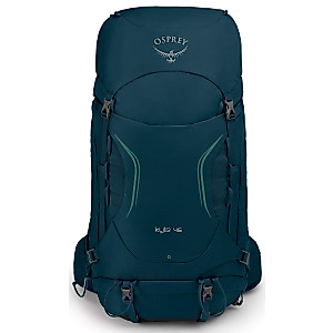 Osprey Kyte 46 Women's Backpacking Backpack, Ice Lake Green, X-Small/Small