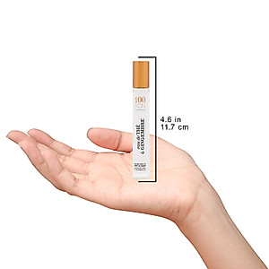 100BON Eau De The & Gingembre – Tea & Ginger Fragrance for Women & Men – Energizing Organic Fragrance - Sweet, Citrus & Spicy Notes Fragrance - 100% Natural Fragrance Spray, 0.5 Fl Oz