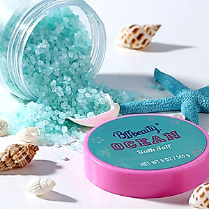 BFF BEAUTY Spa Gifts for Women, 10 Pieces Ocean Bath Set Spa Kit Christmas Gift with Bubble Bath, Bath Salt, Shower Gel, Rock Soap, Body Lotion, Jewellery Box, Birthday Spa Gift Basket for Women & Men