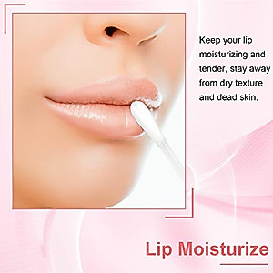 100PCS Vitamin E Stick Swab, Kugge Disposable VE Lip Oil Q-tip with Free Storage Case, for Teeth Whitening, Lip Moisturizing and Anti-Allergy for Gum