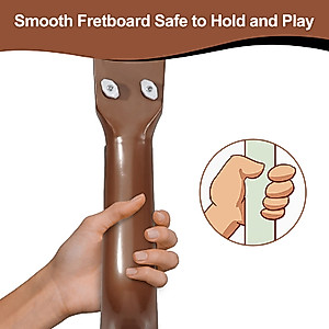 Raimy 17in Kids Ukulele Guitar - 4 Strings Mini Guitar Children Musical Instruments Educational Toys with Picks for Toddler Kids Boys Girls Beginner (Mahogany)