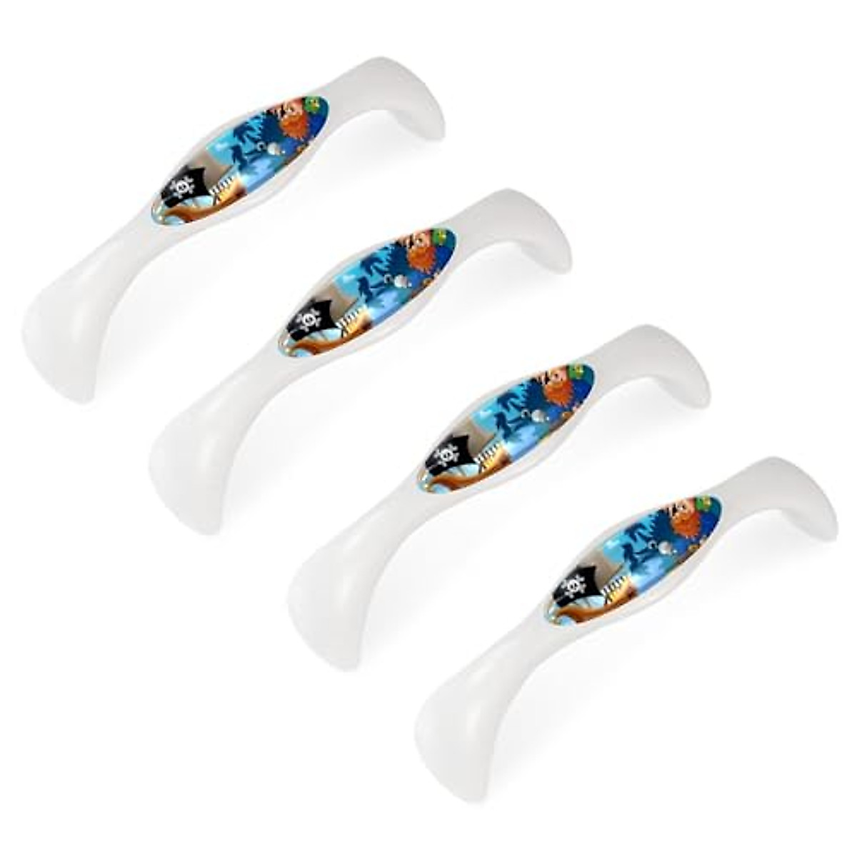 Pull Handle Fence Handle Long Cabinet Handles for Interior, Closet, Drawer, Outdoor, Garage, Pirate Sea Boat