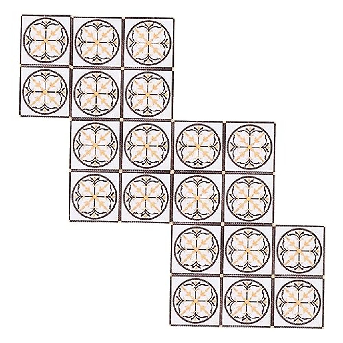 [Waterproof Tile Stickers - 20PCS Diagonal Self-Adhesive Floor Stickers for Living Room Decor - DIY Waterproof Floor Decoration Stickers]