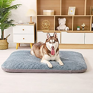 Hero Dog Extra Large Dog Bed for Extra Large Dogs, 47-Inch Jumbo Super Soft Orthopedic Dog Bed with Non Slip Bottom - Washable Pet Sleeping Beds with Removable Cover, Blue Grey XL