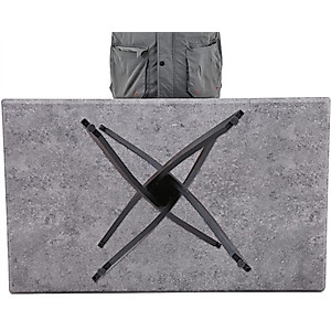 NIERN Marble Dining Table with Chromed Legs,47" Modern Rectangular Kitchen Table for Dining Room Kitchen,Grey