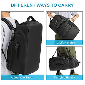 seyfocnia Travel Backpack,Waterproof Duffel Bag Anti Theft Backpack Outdoor Duffle Bag for Hiking Camping Travelling Cycling for Men Women Black