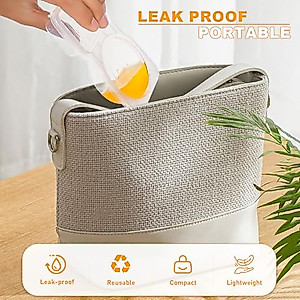 50 Pack Double Compartment Condiment Containers with Lids, Disposable 2 Compartment Snack Containers, Small Plastic to go Cups for Sauce Dressing Dip, Reusable Mini Snack Pack Container, 60+70ml