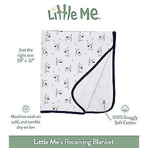 Little Me Baby Boys' Puppy Toile Swaddling Receiving Blanket