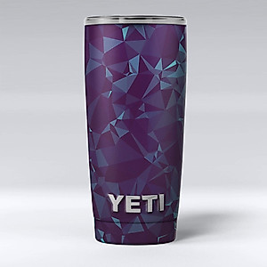 Design Skinz Dark Blue Geometric V15 - Skin Decal Vinyl Wrap Kit Compatible with The Yeti Rambler Cooler Tumbler Cups