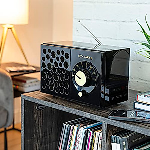Crosley CR3042A-BK Maverick Portable AM/FM Radio with Bluetooth Receiver, Black