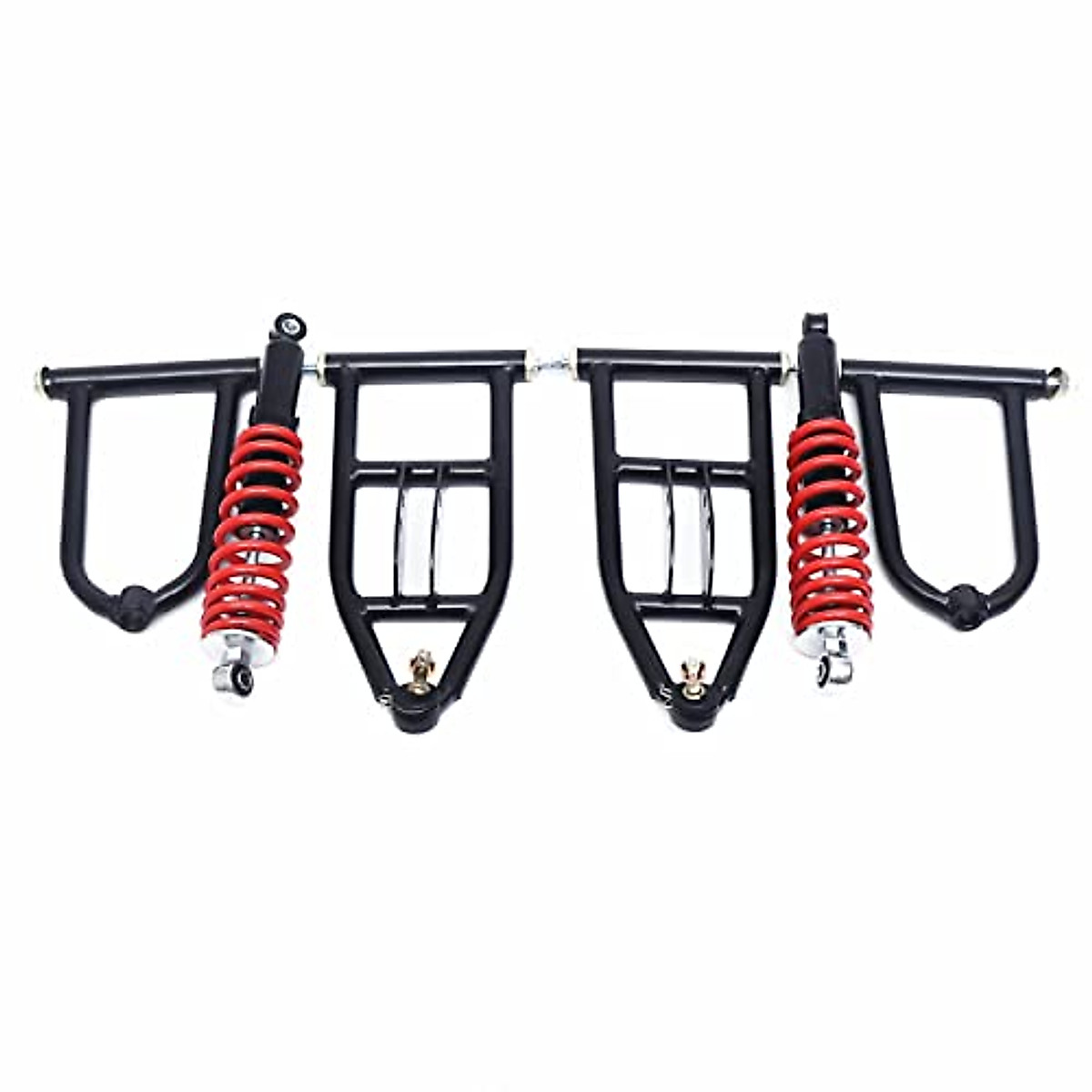 DNYSYSJ Front Suspension Swingarm Assembly, Upper & Lower Swingarm & Suspension Shock Kit for Buggy Electric ATV Quad Bike Buggy Go Kart Parts 340mm USA Stock