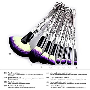 Hair Brush for The Shower Lip 8Pcs Foundation Pro Powder Brushes Makeup Tool Eyeliner Set Eyeshadow Brush Brush Concealer Brush under Eye