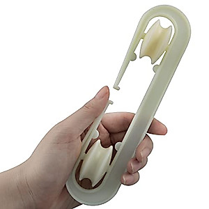 ZZLZX 2PCS Plastic Clothes Line Separator Spreader Pulley, Rope Wire Separation Pulley, S-Shaped Clothes line Splitter, Clothes line Pulley Kit for Long Clothes Line and Heavy Duty, White