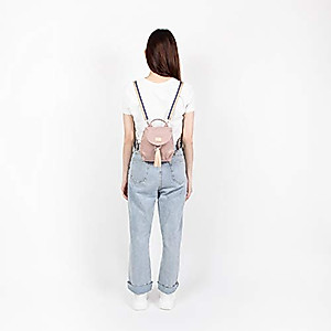 Doughnut Florence 3L Travel School Outdoor College Girls Tassel Lightweight Casual Small Daypack Mini Backpack (Light Pink)