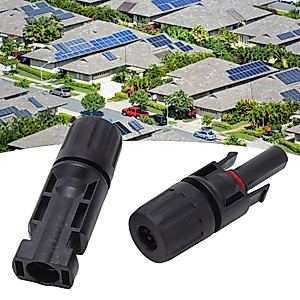 Solar Photovoltaic Connector, Copper Tinned Pins Low Contact Resnce 12PCS Solar Panel Connectors Kit with Wrench for Industry (1000V-30A)