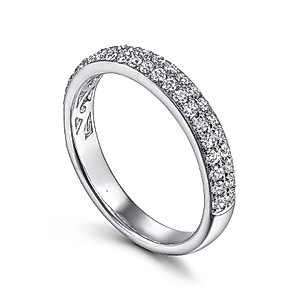 GEMVER 1 CT Round Moissanite Enhancer Guard For Women In White Gold & Sterling Silver Wedding Ring Guard Engagement Ring Anniversary Ring Wedding Gift For Her (Sterling Silver, 7)