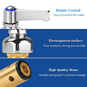 TNROTED Replacement 002713-40 Cold Side Handle Stem Replacement Assembly Fit for All T&S Faucets, Brass Spindle Assembly Cartridge Faucet Valve, Blue