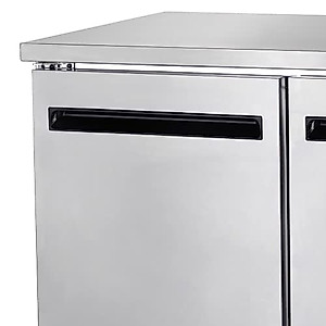 Arctic Air AUC48R 48" Undercounter Worktop Refrigerator - 12 Cubic Feet, 2 Section, 2 Doors, Stainless Steel, 115v