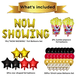 Movie Night Decorations Hollywood Party Decorations Now Showing Movie Night Supplies Movie Theater Decor Sing Movie Theme Party Decorations for Bridal Shower Birthday Party Supplies Film Backdrop