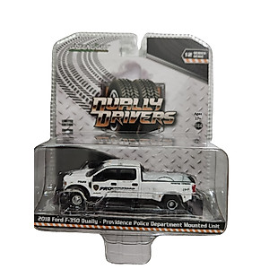 Greenlight 46120-E Dually Drivers Series 12-2018 F-350 Dually - Providence Police Department Mounted Unit, Mounted Command - Providence, Rhode Island 1/64 Scale Diecast