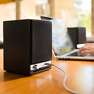 Audioengine HD3 Wireless Speakers with Bluetooth - 60W Powered Computer Speakers for Desktop Monitor and Home Music System with aptX HD Bluetooth, AUX, USB, RCA, 24-bit DAC (Black, Pair)