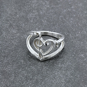 Moore's Jewelers .925 Sterling Silver Treble and Bass Clef Ring (9)