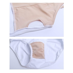 Phoeswan Ballet Leotards for Women, Deep V Camisole White Dance Leotards, Elegant Adult Leotards for Women Dance, Size XL