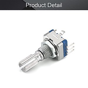 Fielect 5Pcs 360 Degree EC11 Rotary Encoder Code Switch Digital Potentiometer 7 Pins 20mm Shaft