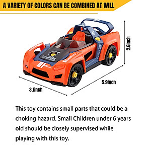 Minxuan Assembly Car Take Apart Race Car Toys for 6 7 8 Year Old Boy DIY STEM Gift Play Set -50PCS