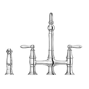 Pfister Courant Kitchen Faucet with Side Sprayer, 2-Handle, High Arc, Polished Chrome Finish, F0314COC