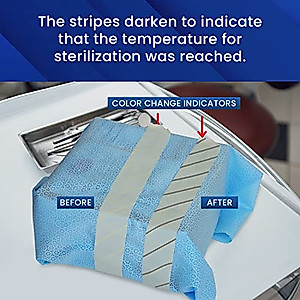 60 Yd. Roll of Autoclave Tape 1/2" – Indicates Sterilization for Dental Tools, Surgical Instruments, & Tattoo Accessories – Heat Tape for Chemical, Dry Heat, & Autoclave Sterilizers by Alpine Dental