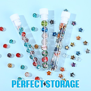 Xuhal 500 Pcs Test Tubes 10 ml Clear Plastic Test Tubes with Caps 16 x 100 mm Small Propagation Tubes for Scientific Experiments Plant Propagation Powder Spices Candy Storage