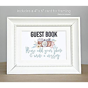 Rustic Wedding Guest Book for Rustic Wedding Decor. Softcover 90 pgs 8.5"x9" Flat-Lay. Wedding Guestbook with Blank Pages, Rustic Guest Book for Wedding(Kraft)