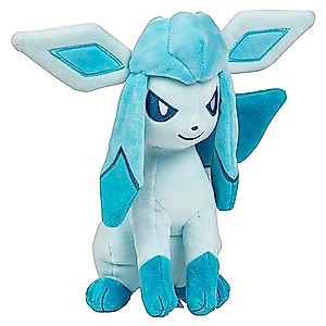 Pokémon 8" Glaceon Plush - Officially Licensed - Quality & Soft Stuffed Animal Toy - Eevee Evolution - Add Glaceon to Your Collection! - Great Gift for Kids & Fans of Pokemon