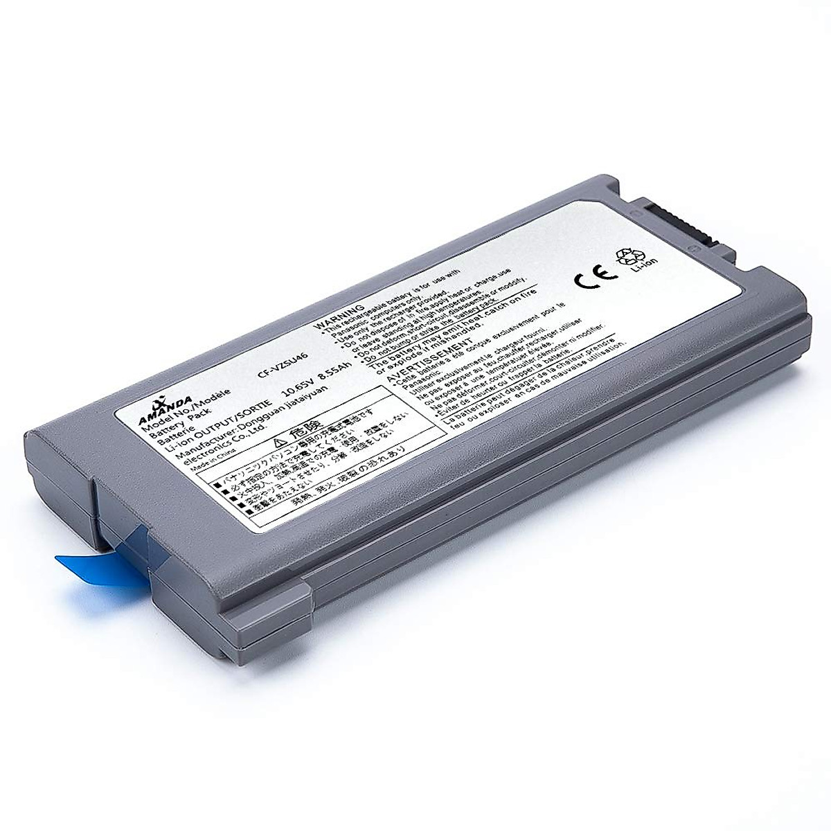 Amanda New Laptop Battery 9cell Replacement for Panasonic Toughbook Cf-30 Cf-31 Cf-53 CF-VZSU46 CF-VZSU46S CF-VZSU46U CF-VZSU46R CF-VZSU46AU CF-VZSU71U CF-VZSU72U 10.65V 8.55Ah