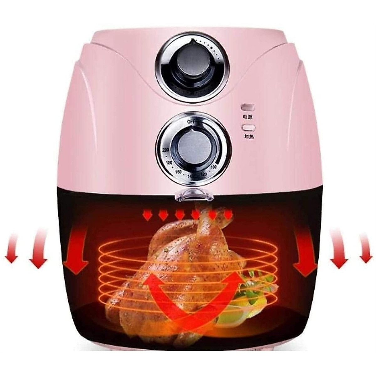 Air Fryer for Home Use 2.5L Modern Simplicity Air Fryer Air Fryer Automatically Fried Chicken Fish and Chips Oven Pink