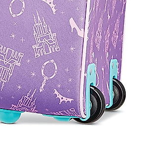 AMERICAN TOURISTER Kids' Disney Softside Upright Luggage, Telescoping Handles, Princess, Carry-On 18-Inch