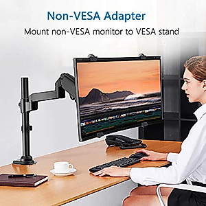 HUANUO Universal VESA Mount Adapter Kit, Non-VESA Adapter for 17 to 27 Inch Monitor Screens to 75x75 VESA Mount