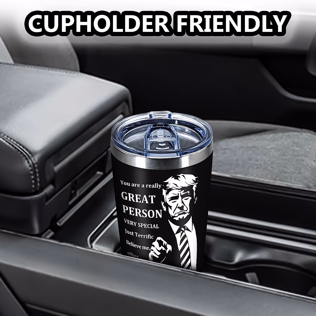 Travel Coffee Mug, Make Coffee Great Again 20ozTumbler for Men & Women, Thank You Appreciation Gifts, 20 Oz Stainless Steel Insulated Coffee Tumbler, Black