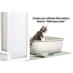 PetFusion ModestCat Litter Box Privacy Screen (3' Tall; 4' Wide, White). Cat Litter Box Furniture Best for Your Cat's Health