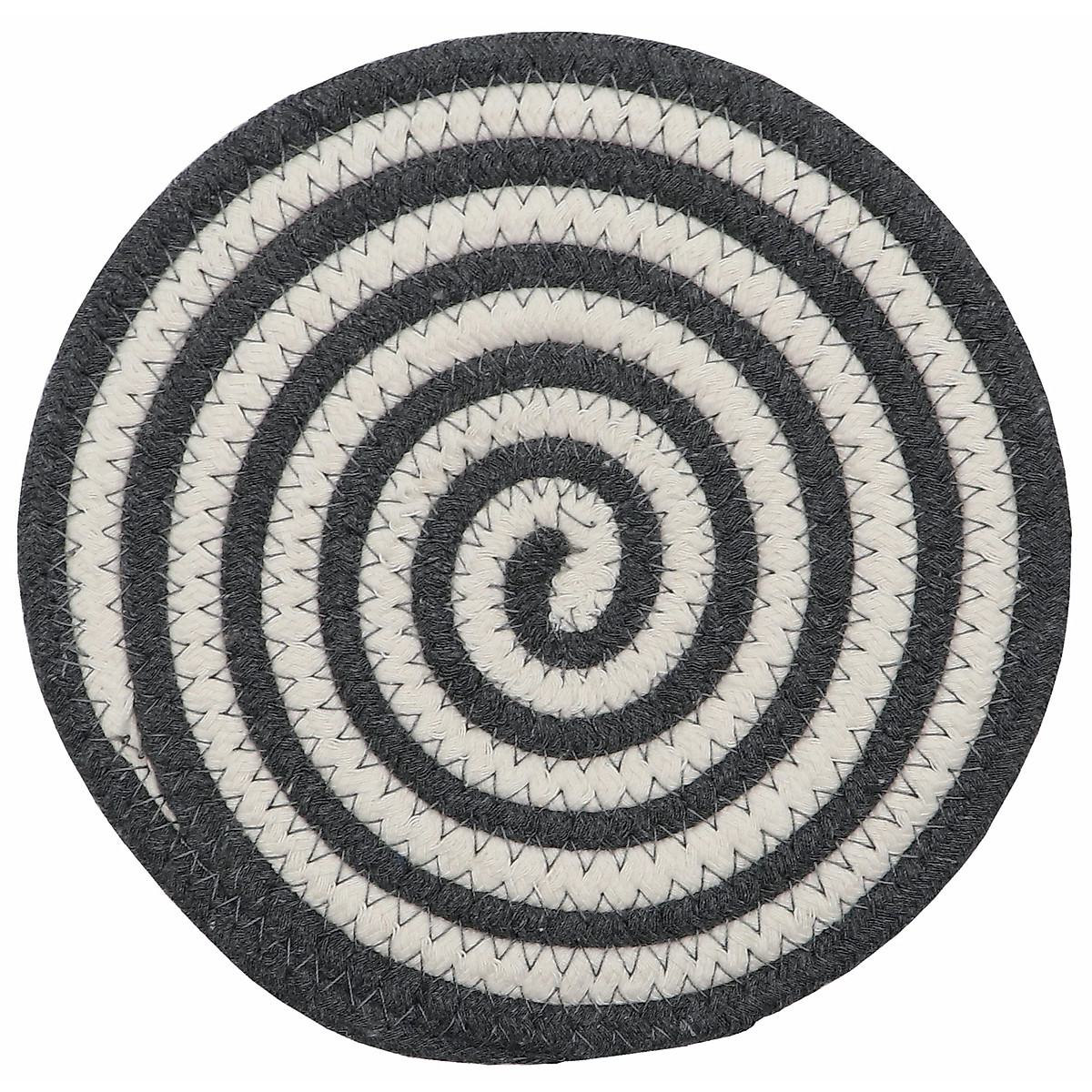 Cotton Pot Holders Hot Pads for Kitchen Heat Resistant, Thread Weave Trivet Multipurpose Pot Holder by Diameter 7 Inches, Color Matching Potholders Set of 3 (Dark Grey)