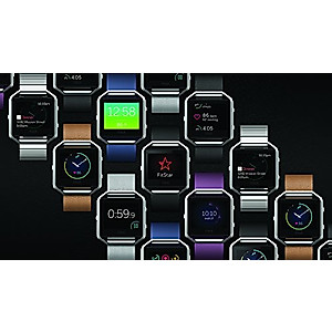 Fitbit Blaze Smart Fitness Watch,Time Display Black, Silver, Large (6.7 - 8.1 Inch)