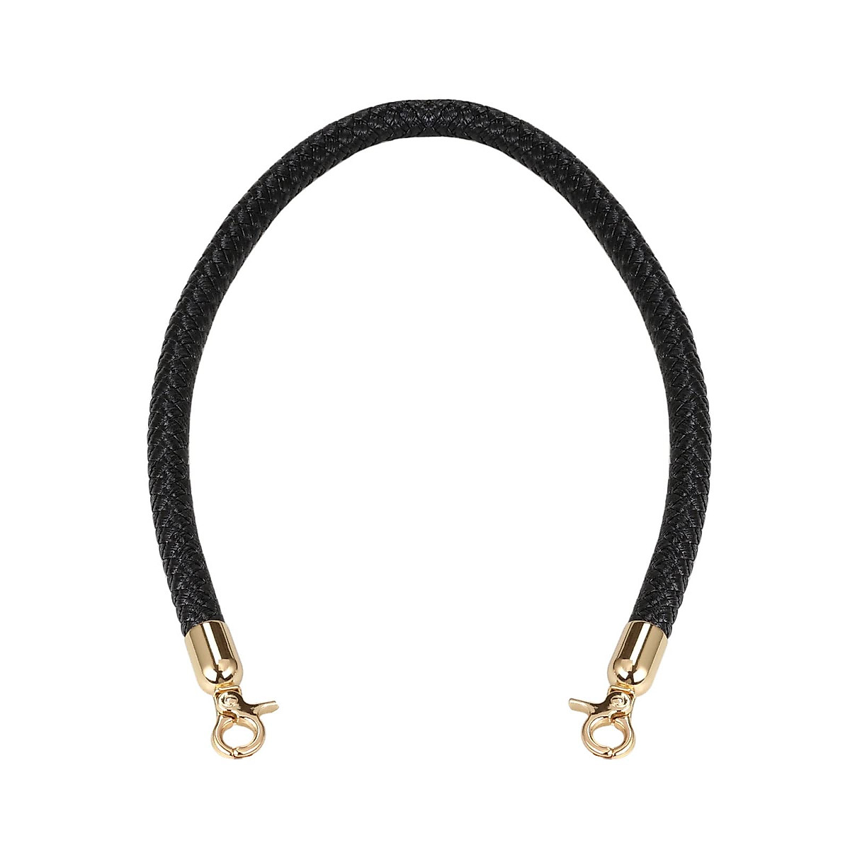 ALLZEDREAM Leather Shoulder Bag Straps Replacement Purse Handbag Braided Handle (Black,23.6in)