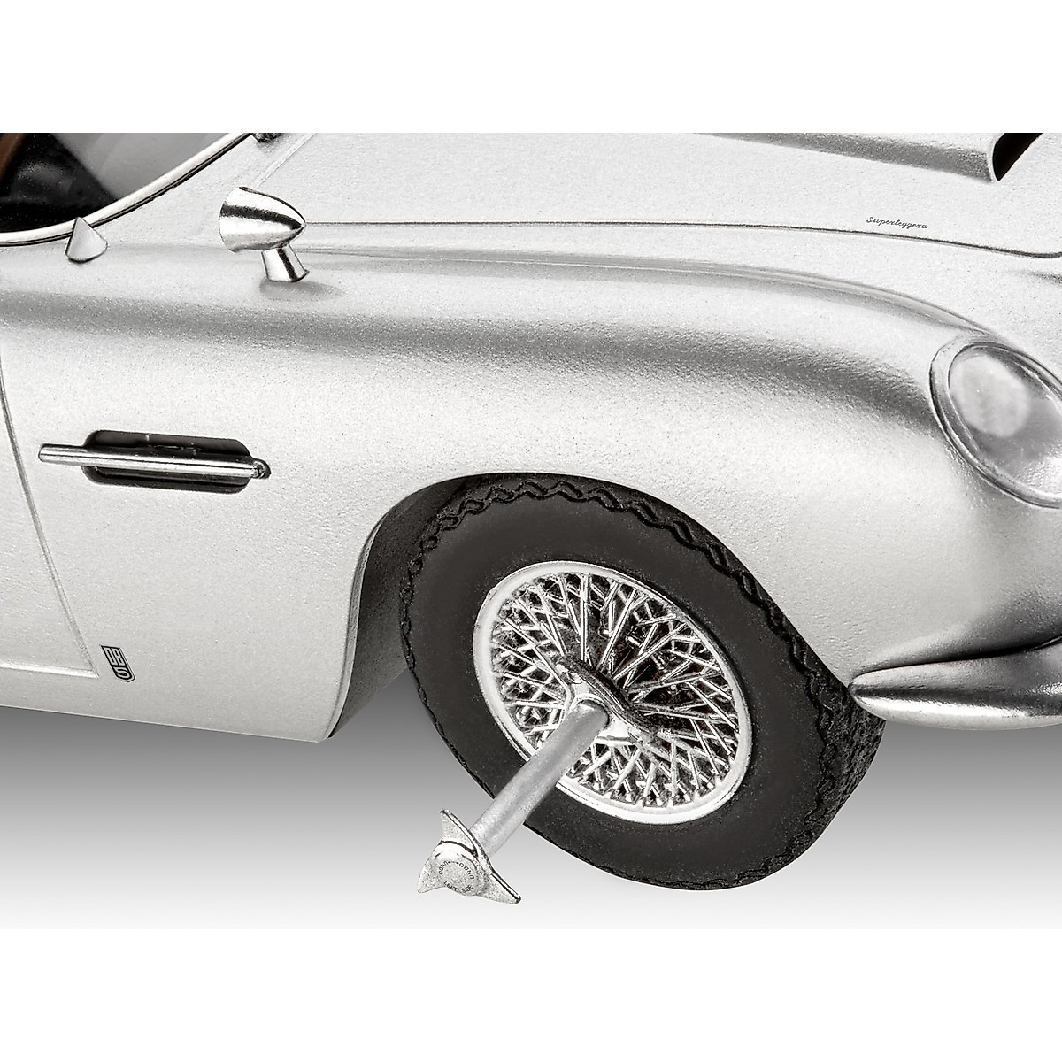 Revell 14554 Aston Martin DB5 James Bond 007 Goldfinger 1:24 Scale 122-Piece Skill Level 2 Model Car Building Kit, Silver